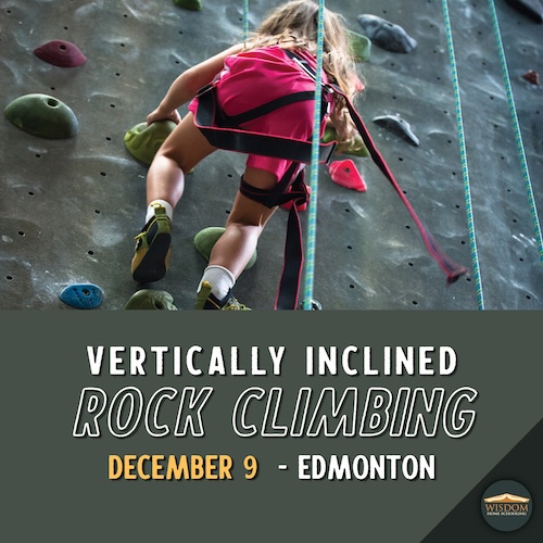 Indoor Rock Wall Climbing - Edmonton P - WISDOM Home Schooling